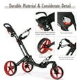 Goplus Folding Golf Push Cart W/Scoreboard Adjustable Handle Swivel ...