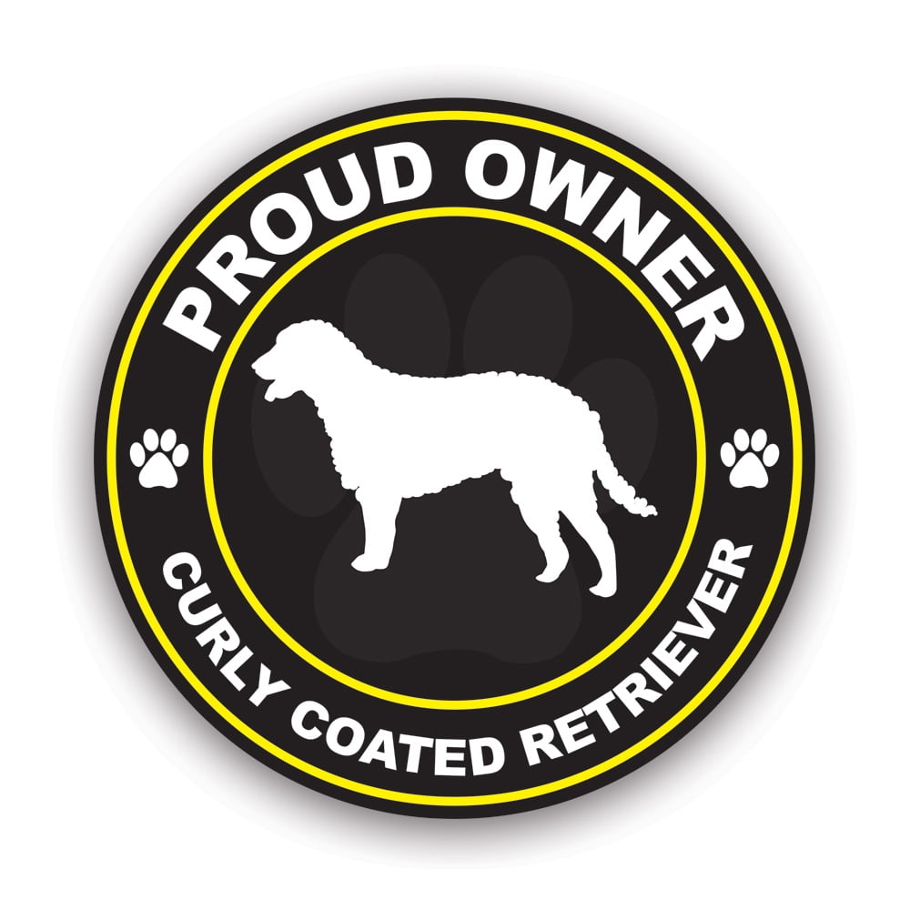 Proud Owner Curly Coated Retriever Sticker Decal - Self Adhesive Vinyl ...
