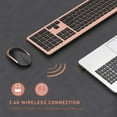 Xtlhsm Ultra Thin Quiet Cordless Wireless Keyboard Mouse Combo Full Size Rechargeable Keyboards