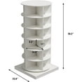 360 Degree Rotating 6-Tier Shoe Tower 24 Pairs Entryway Space Saver ...