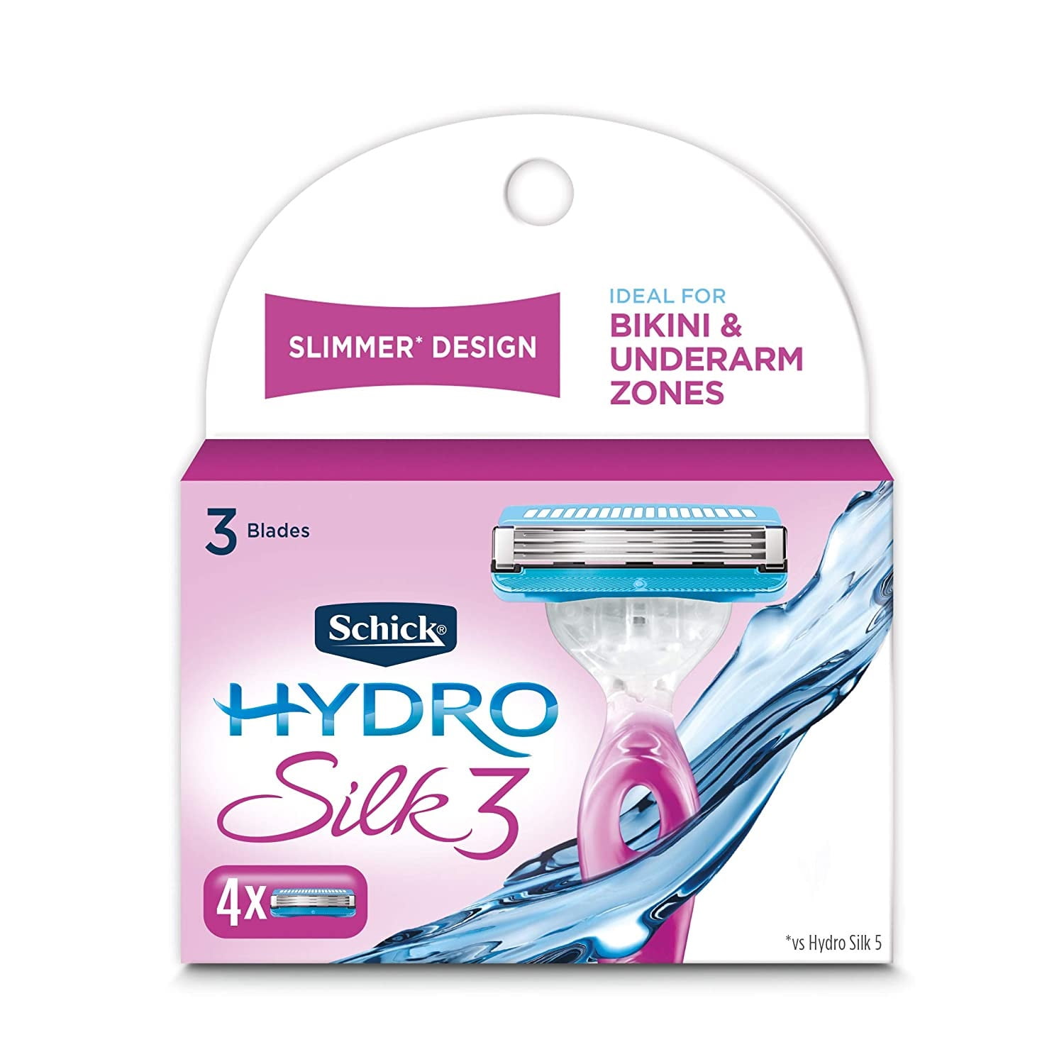 Schick Hydro Silk 3 Razor Blades Refills for Women, 4 ct - Walmart.com