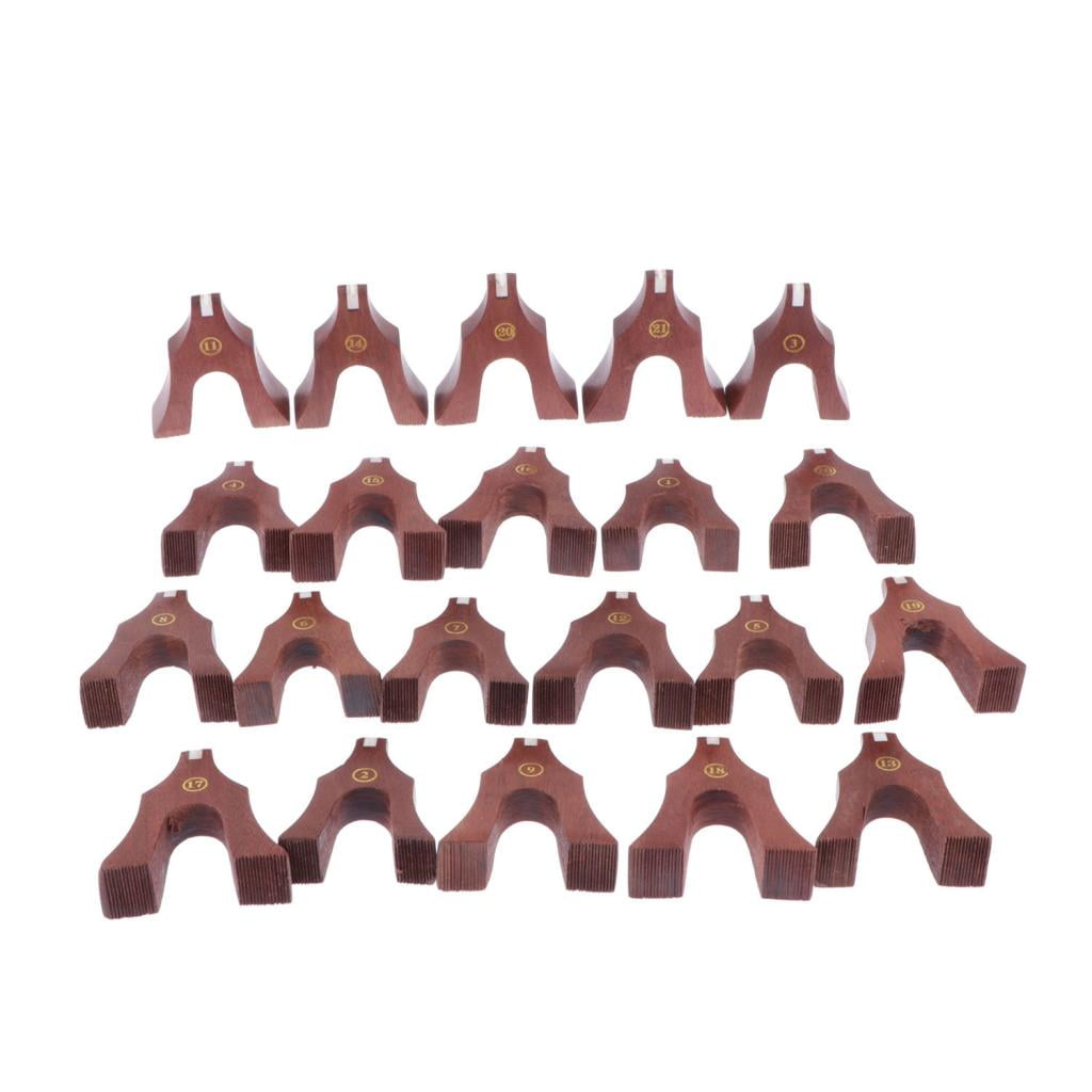 21pcs Premium Wooden Guzheng Bridge Chinese Zither Replacement Parts ...