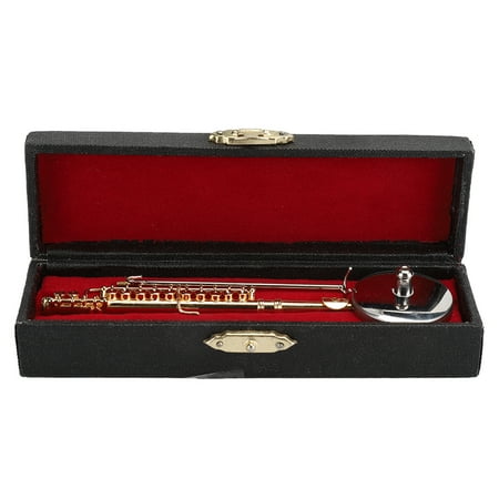 Gold Miniature Flute, 1:6 Mini Musical Instrument Dollhouse Flute ...