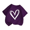 Byoo Little Girls Short Sleeve Crew Neck T-Shirt with White Hand-Drawn ...