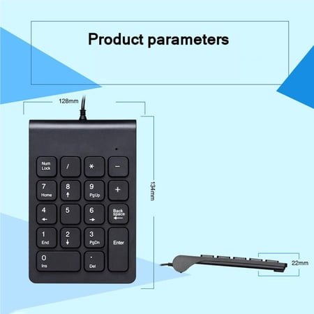 Universal Wired USB Number Keyboard Ultra-thin Numeric Keypad Number ...