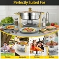RJFKSN 4 Pack Chafing Dish Buffet Set, 6 QT Stainless Steel Food Warmer ...