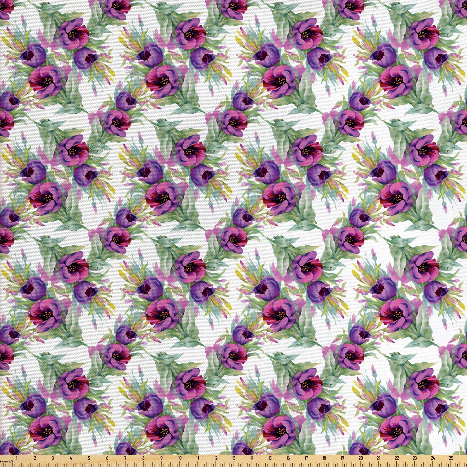 Floral Fabric by the Yard, Portrayal Illustration of Watercolor Peonies ...