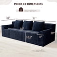 3-Seater Cloud Couch for Living Room, Oversized Corduroy Floor Sofa ...