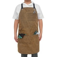 Pit Boss Canvas & Leather Grilling Apron with Pockets and Bottle Opener ...