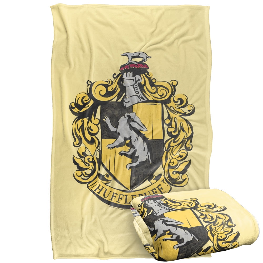 Harry Potter Drawn Hufflepuff Crest Silky Touch Super Soft Throw ...