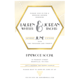 Haynesbesco Group Custom Gold Hexagon Bridal Shower Invitation with ...