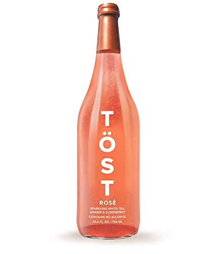 TOST Rose All-Natural Non-Alcoholic Sparkling Beverage Refresher with ...