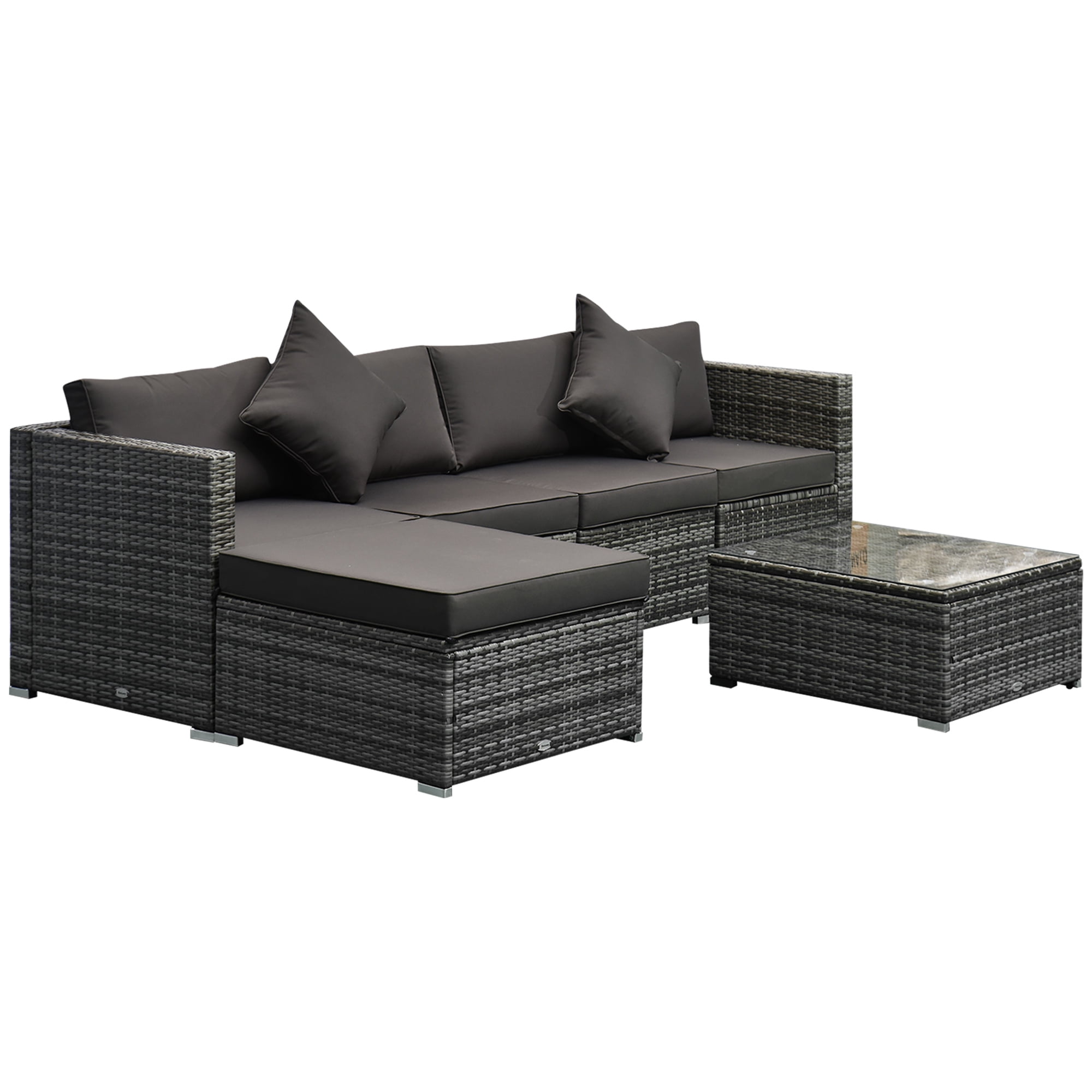 Click here for Outsunny 6 Pieces Outdoor Pe Rattan Wicker Patio F... prices