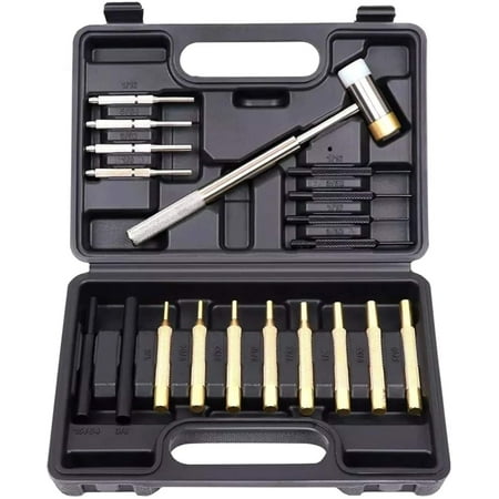 19Pcs Double Sided Copper Hammer Punch Set Mechanical Installation ...