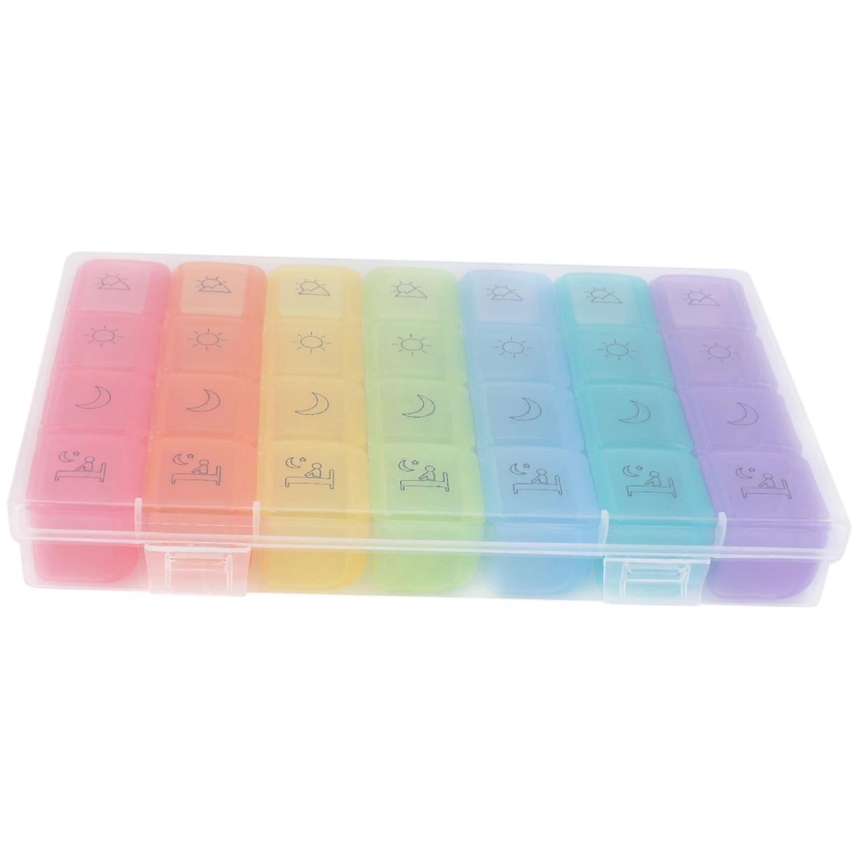Weekly Pill Organizer, 2Nd Gen Extra Large Pill Box Case (7-Day / 4 ...