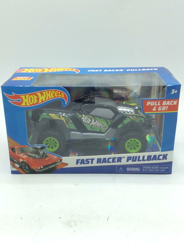 Hot Wheels Fast Racer Pullback - Black Dawgzilla - Walmart.com