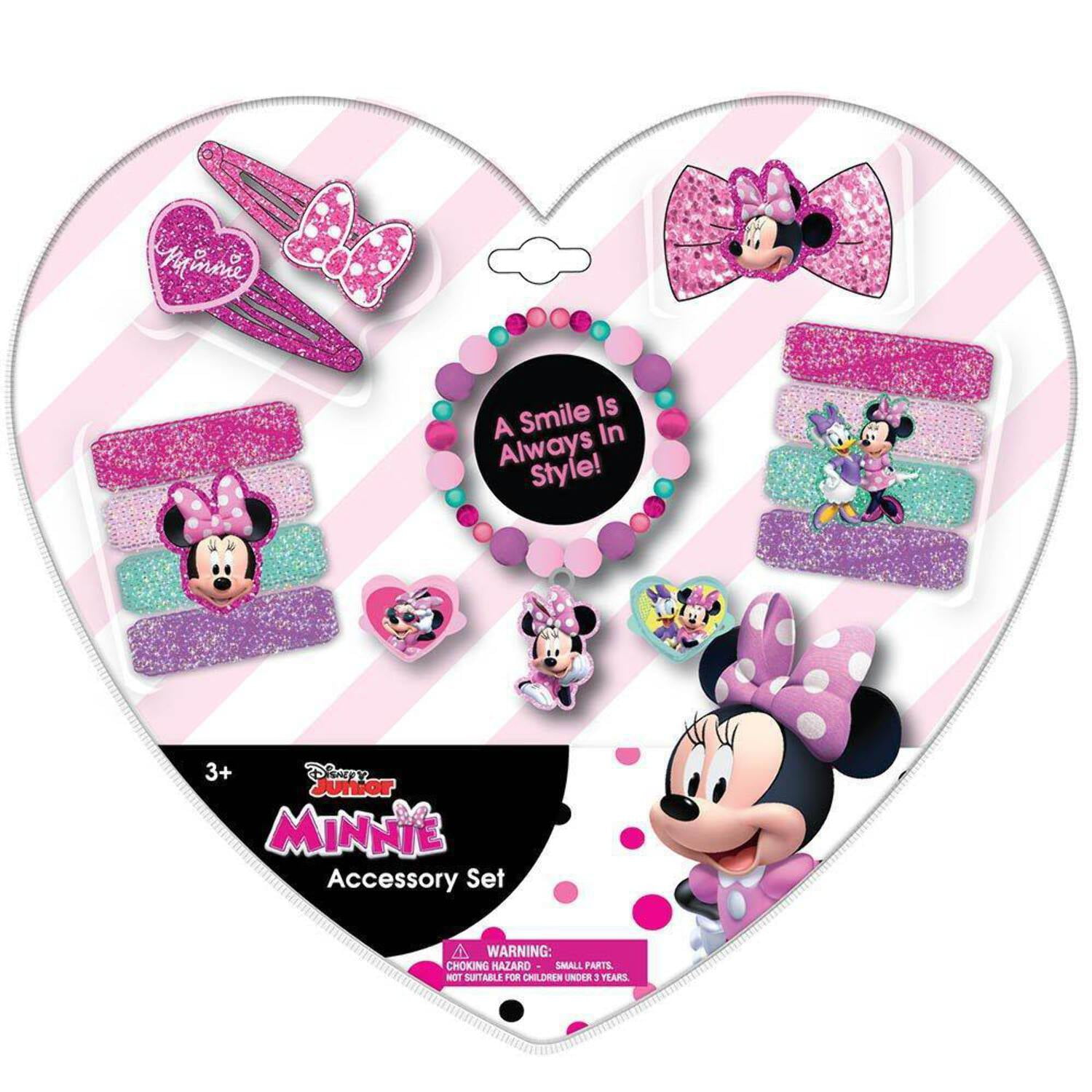 Minnie Mouse Accessory Set Heart Shaped Blister Pack - Walmart.com