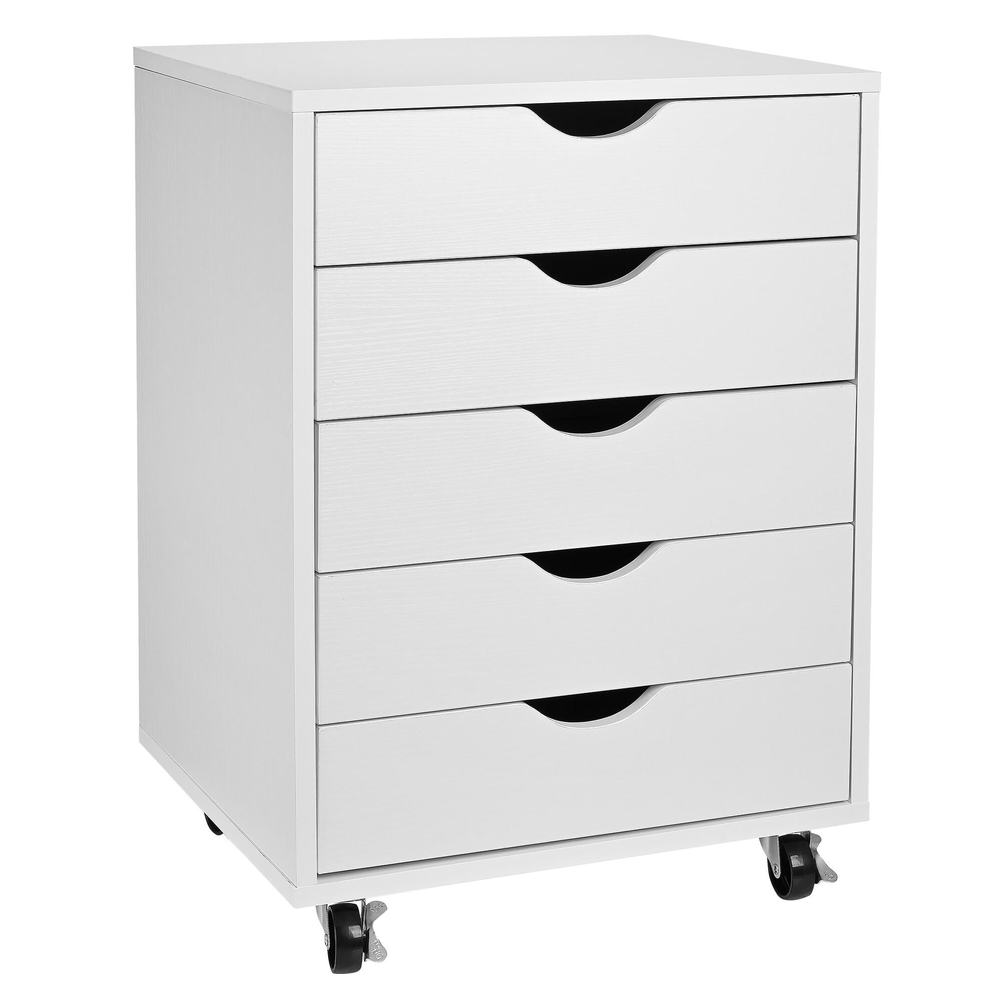 Click here for Moustache 5 Drawer Mobile Wood File Cabinet With L... prices