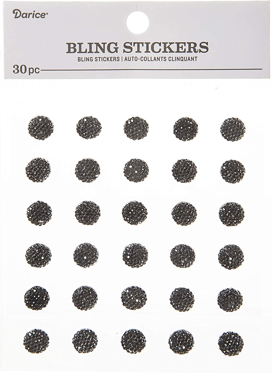 Darice Sugar Stone Stickers, Black, 30pc. 9mm - Walmart.com