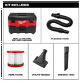 Milwaukee 0880-20 M18 2-Gallon Portable Wet/Dry Vacuum HEPA Filter ...