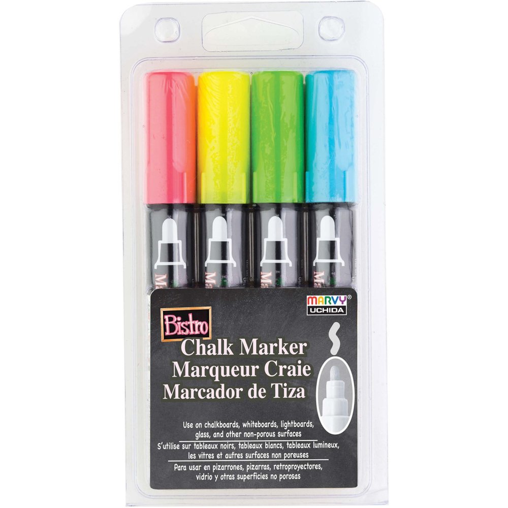 Marvy Chalkboard and Lightboard 4-Color Set A - Walmart.com - Walmart.com