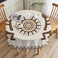 Bohemian Tribal Sunburst Round Tablecloth 60 inches Boho Mysterious ...