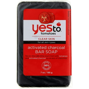 Yes To Tomatoes Activated Charcoal Bar Soap, Detoxifying Facial & Body ...