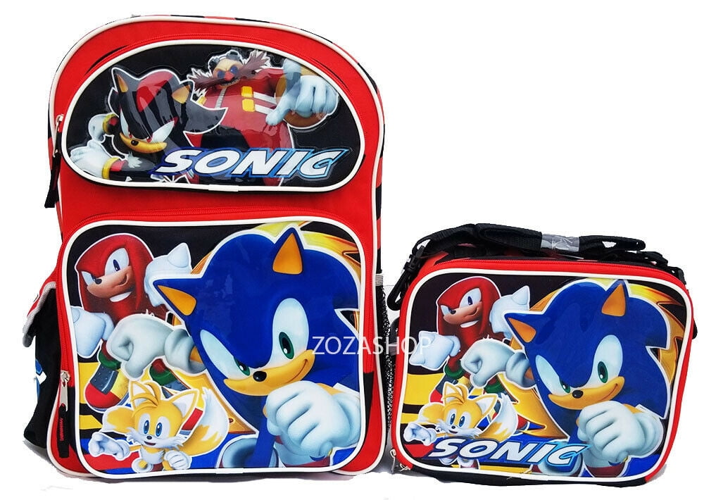 Sonic 16" Large Backpack and Lunch set 2 pc Licensed NWT - Walmart.com