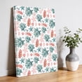 Coral Shell Canvas Wall Art for Living Room, Watercolor Pink Green Red ...