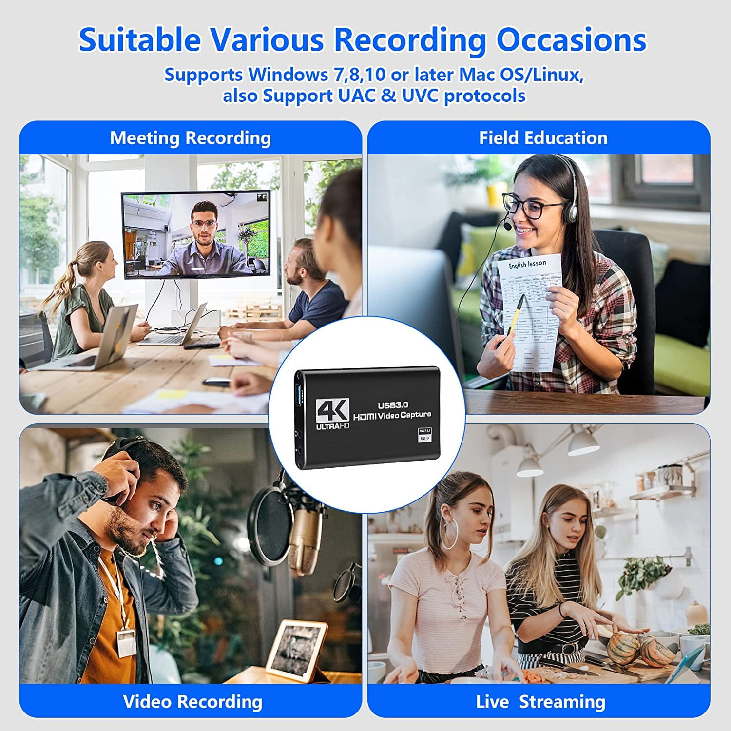 Buy PEPISKY HDMI Video Capture Card USB 3.0 for Streaming Video ...