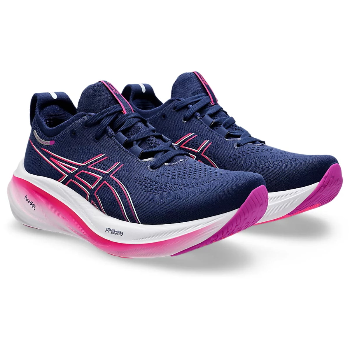 Tenis Asics Nimbus 26 Para Mujer Color Azul Modelo 1012B601403 Asics ...