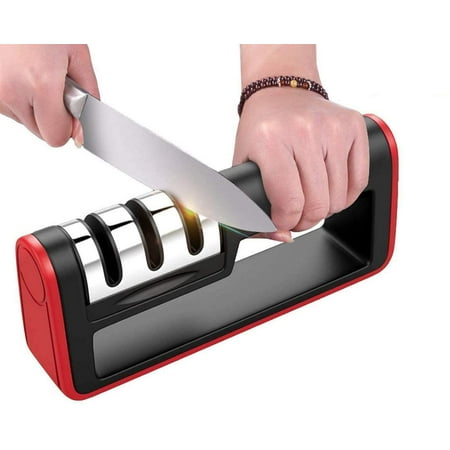 Knife Sharpener for Straight and Serrated Knives, 3-Stage Knife ...
