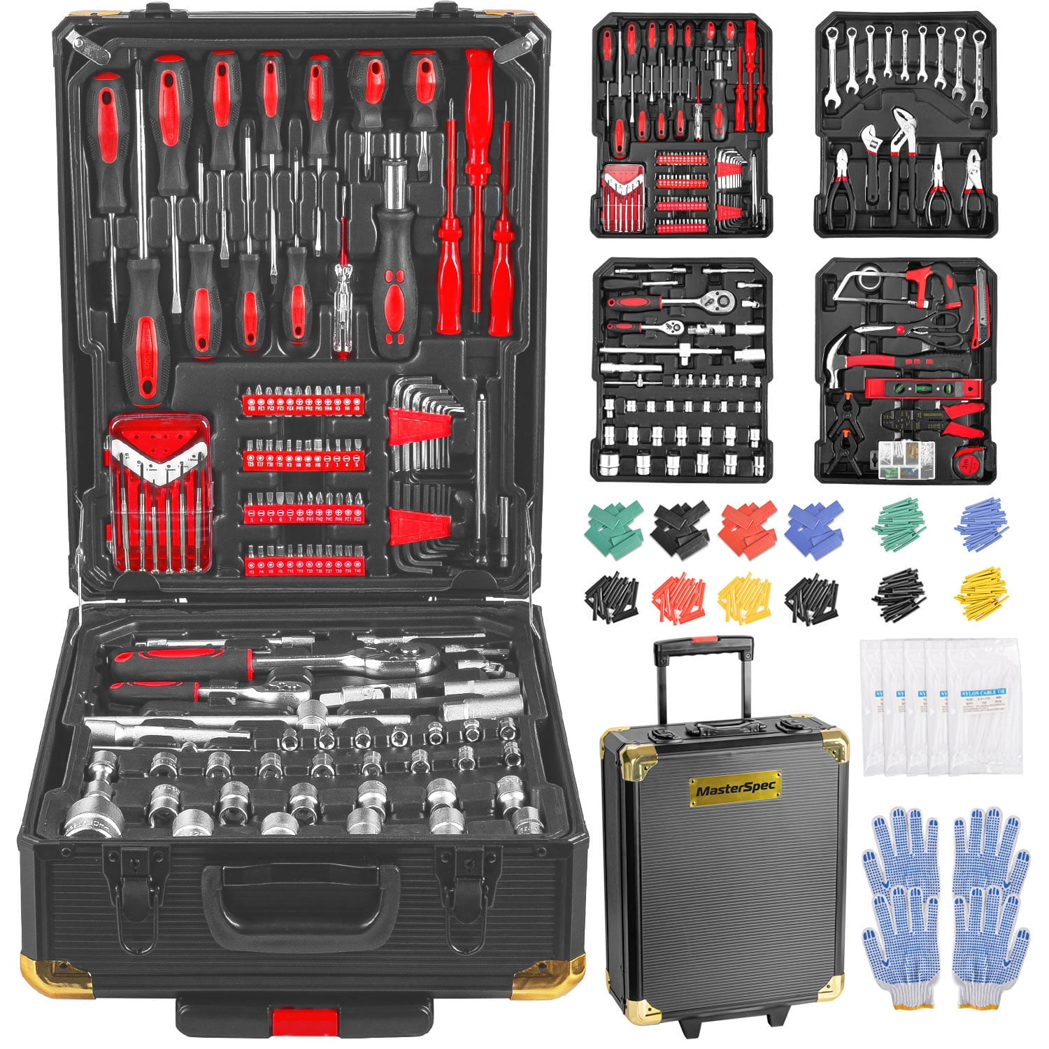 Click here for Masterspec 1180pcs Professional Tool Set Aluminum... prices