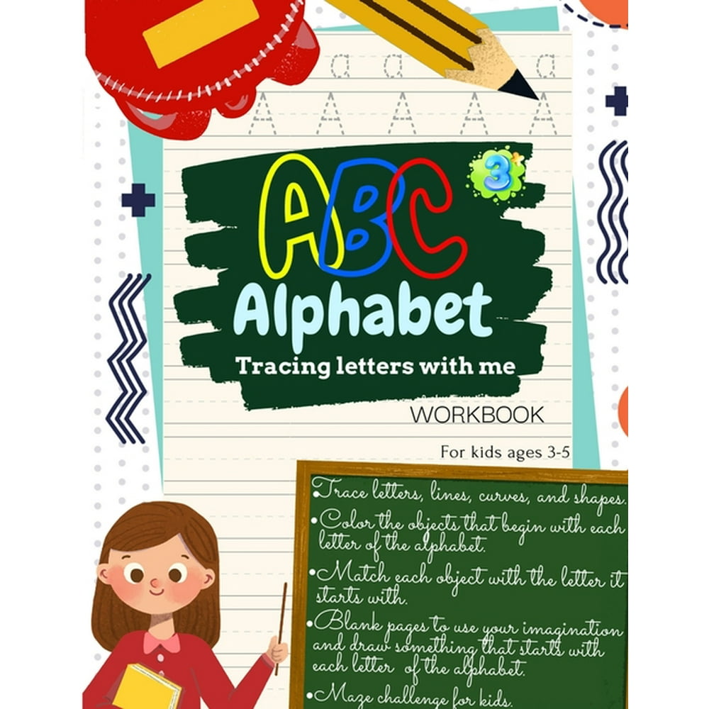 ABC Alphabet Tracing Letters with Me WORKBOOK For Kids ages 3-5 ...