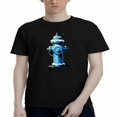 Signetis New Year's Fire Hydrant Snow Bonnet Graphic T-Shirt, Black ...