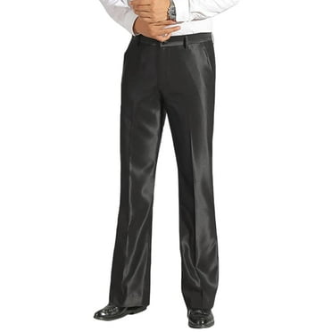 HAORUN Men Bell Bottom Flared Pants Slim Fit Vintage 60s 70s Formal ...
