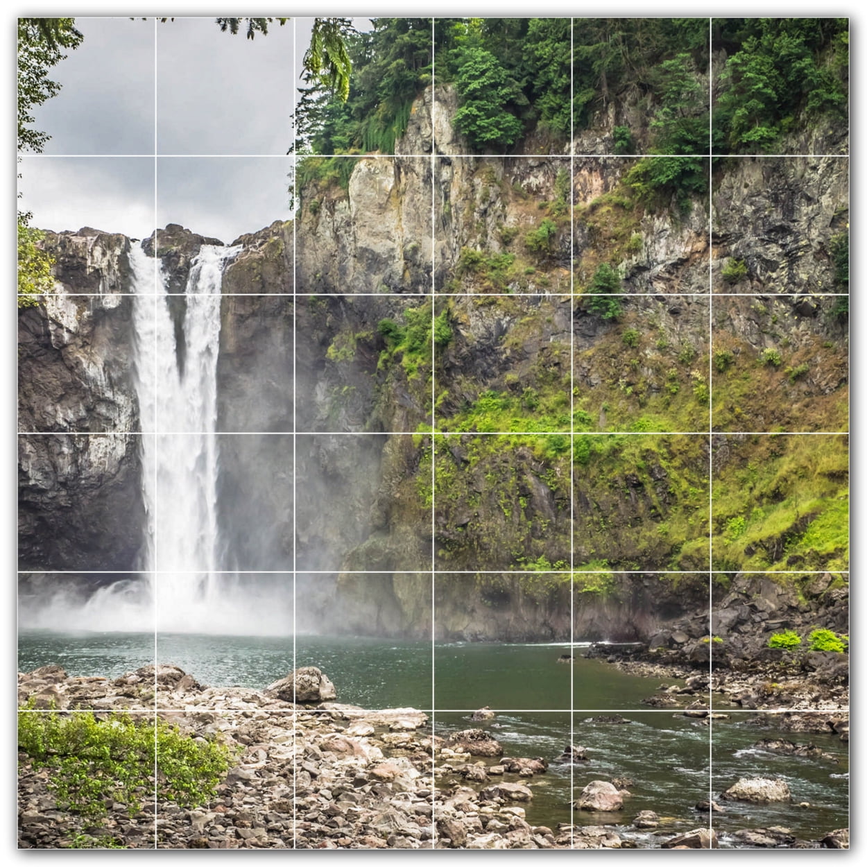 Picture-Tiles.com: Waterfalls Ceramic Tile Wall Mural WAL501123-66M. 36 ...