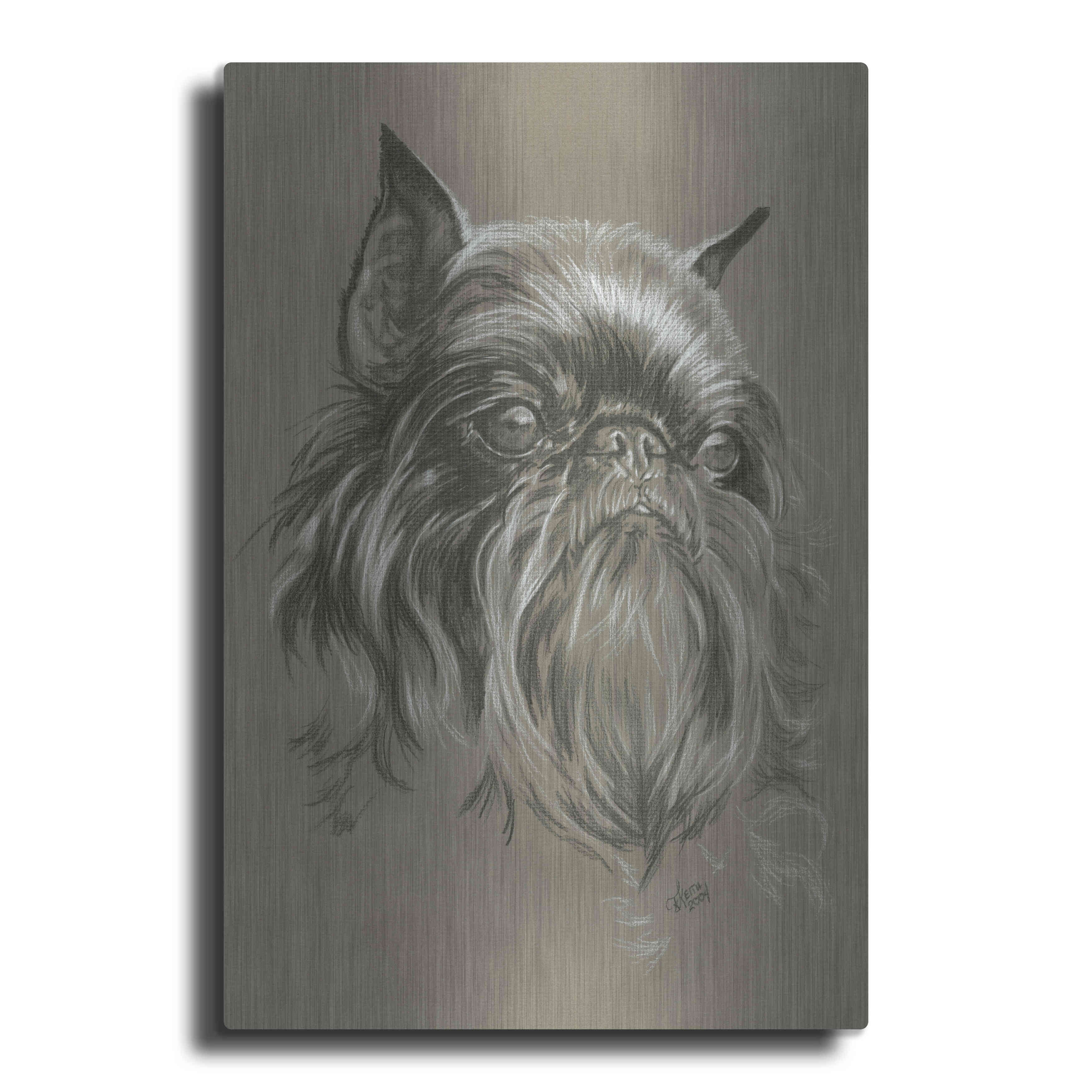 Luxe Metal Art 'Brussels Griffon 2' by Barbara Keith, Metal Wall Art ...