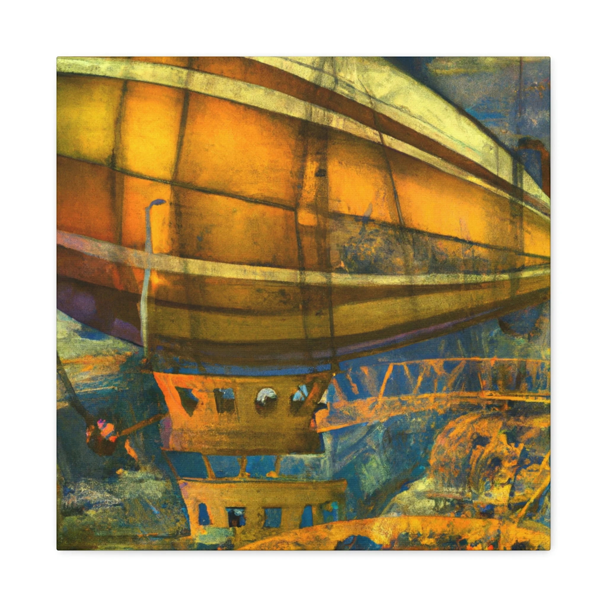 Blimp Over the Clouds - Canvas - Walmart.com