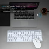 VicTsing 2.4G Wireless Silent Keyboard And Mouse Mini Multimedia Ultra ...