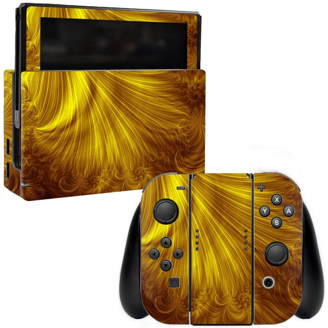 Skin Decal Wrap Compatible With Nintendo Switch Sticker Design Golden ...