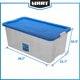 HART 160 Quart Latching Plastic Storage Bin Container, Clear, Set of 3 ...