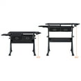 Alden Design Adjustable Drafting Table with Stool, Black - Walmart.com