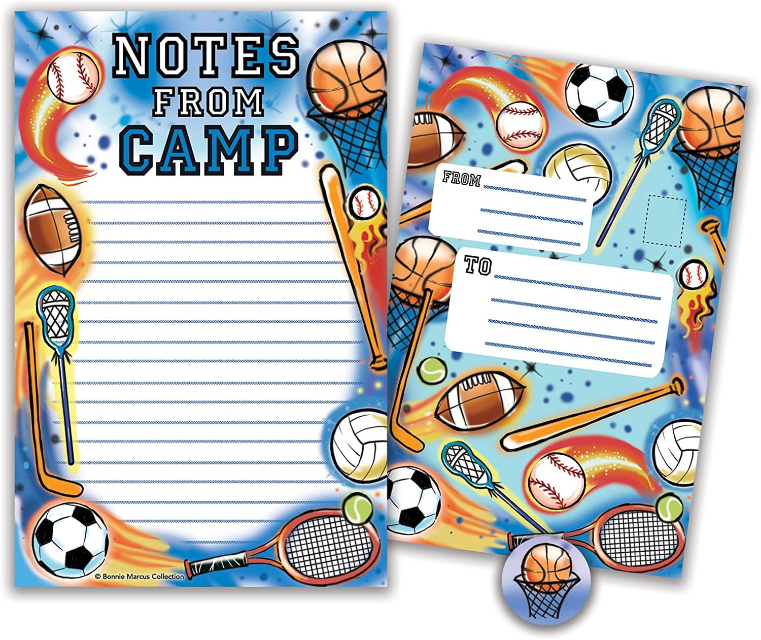 Kids Summer Camp Greeting Stationery Paper Set with Stickers Seal And ...