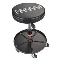 SPECSTAR Adjustable Rolling Garage Stool with Tool Tray, 360° Swivel ...