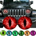 EROCK Beast Eyes Headlight Decals Pair 3D Eye Decals for Jeep ...