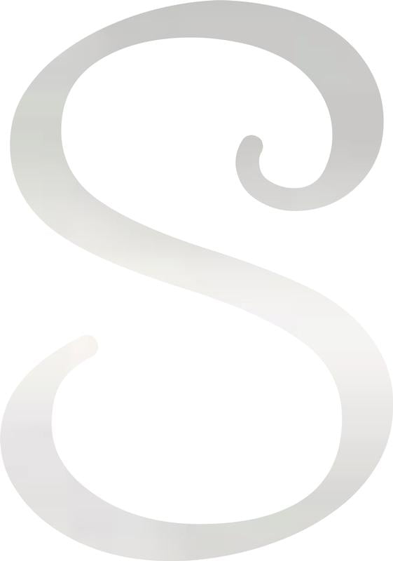 Decorative Acrylic Letter, Custom Blank S Script, 8'' Tall Clear ...