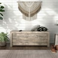 Furniture of America Scandi Wood Hidden Storage Bench in Weathered Oak ...