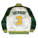 Allen Iverson Men's Bethal High Classics School Satin Jacket, White ...
