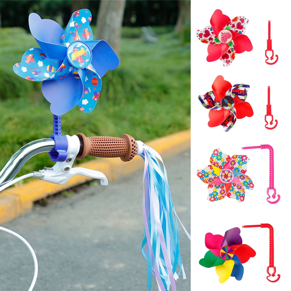 shenmeida Children Bicycle Handlebar Pinwheel Long/Short Pole Colorful ...